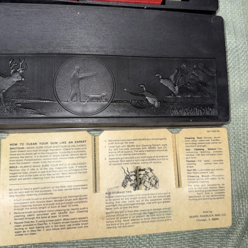 Vintage Sears Gun Cleaning Kit 22 Cal. 6 20251 Rifle New In Original ...