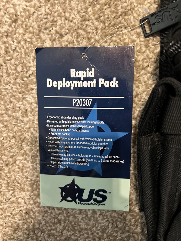 US Peacekeeper Rapid Deployment Pack P20307 | eBay
