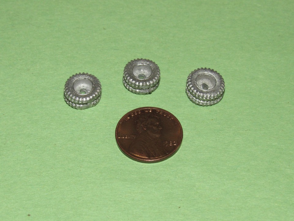 28 Metal ho scale DUAL WHEELS for Model Circus Train & Truck Layouts ...