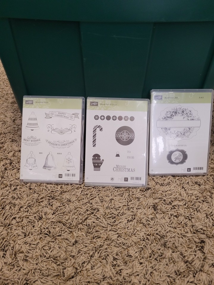 Lot Of 14 Stampin Up Sets Plus Cricut Cartridge Extreme Fonts | eBay