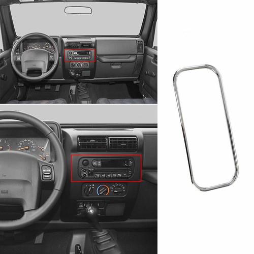 Fit For Jeep Wrangler TJ 1997-2006 ABS Chrome Center Console Radio ...