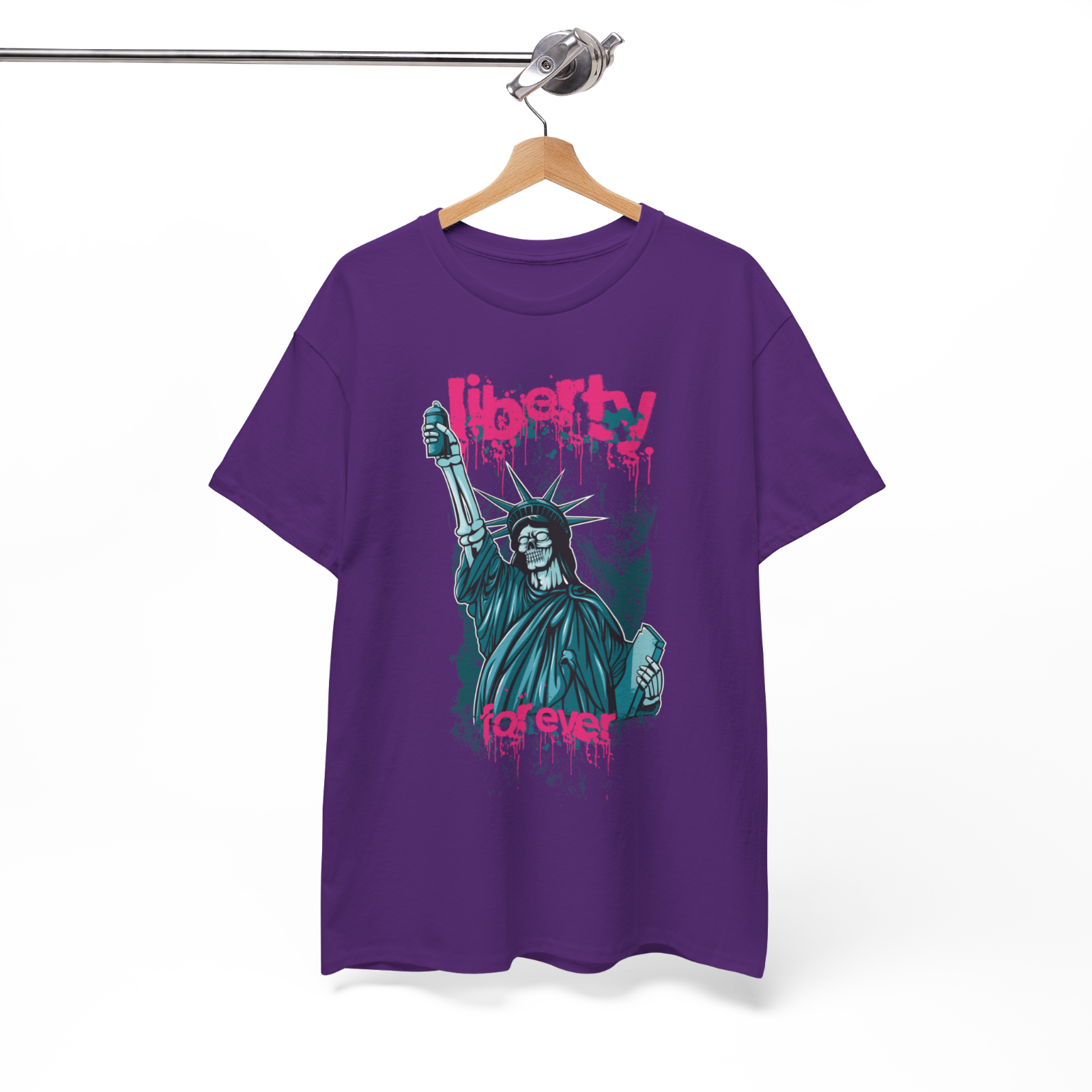 Ghost Liberty Forever T-Shirt | Tagger Spray Paint Graphic | Retro ...