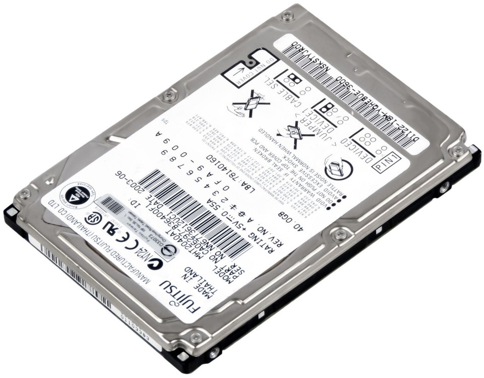 Hard Drive Fujitsu MHT2040AT 40GB 4200RPM 2MB ATA IDE 2.5" Inch | eBay