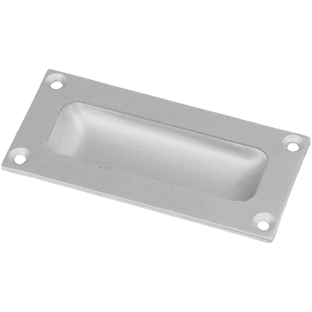 ALUMINIUM FLUSH PULL HANDLE 90mm Flat Cupboard Drawer Wardrobe Cabinet ...