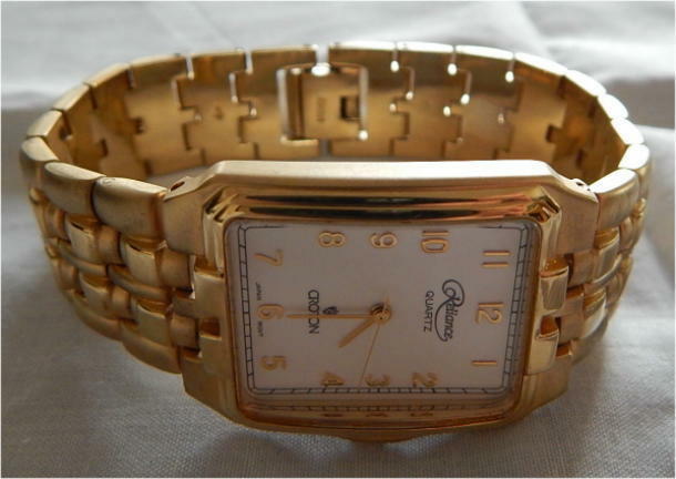 Vintage Croton Reliance Men's Quartz Watch 23K GP Bracelet-Runs Great ...
