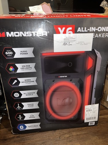 monster x6 all-in-one pa bluetooth speaker system | eBay