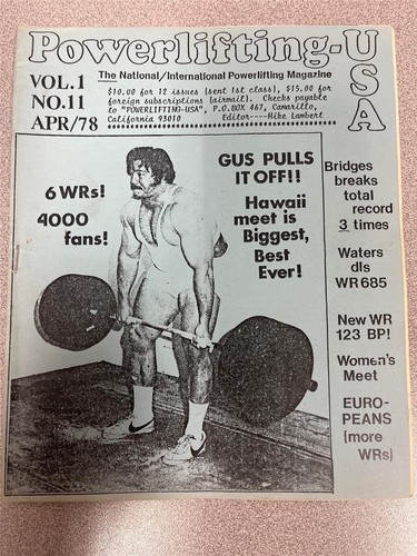 POWERLIFTING USA Issue #11 bodybuilding muscle magazine GUS RETHWISCH 4 ...