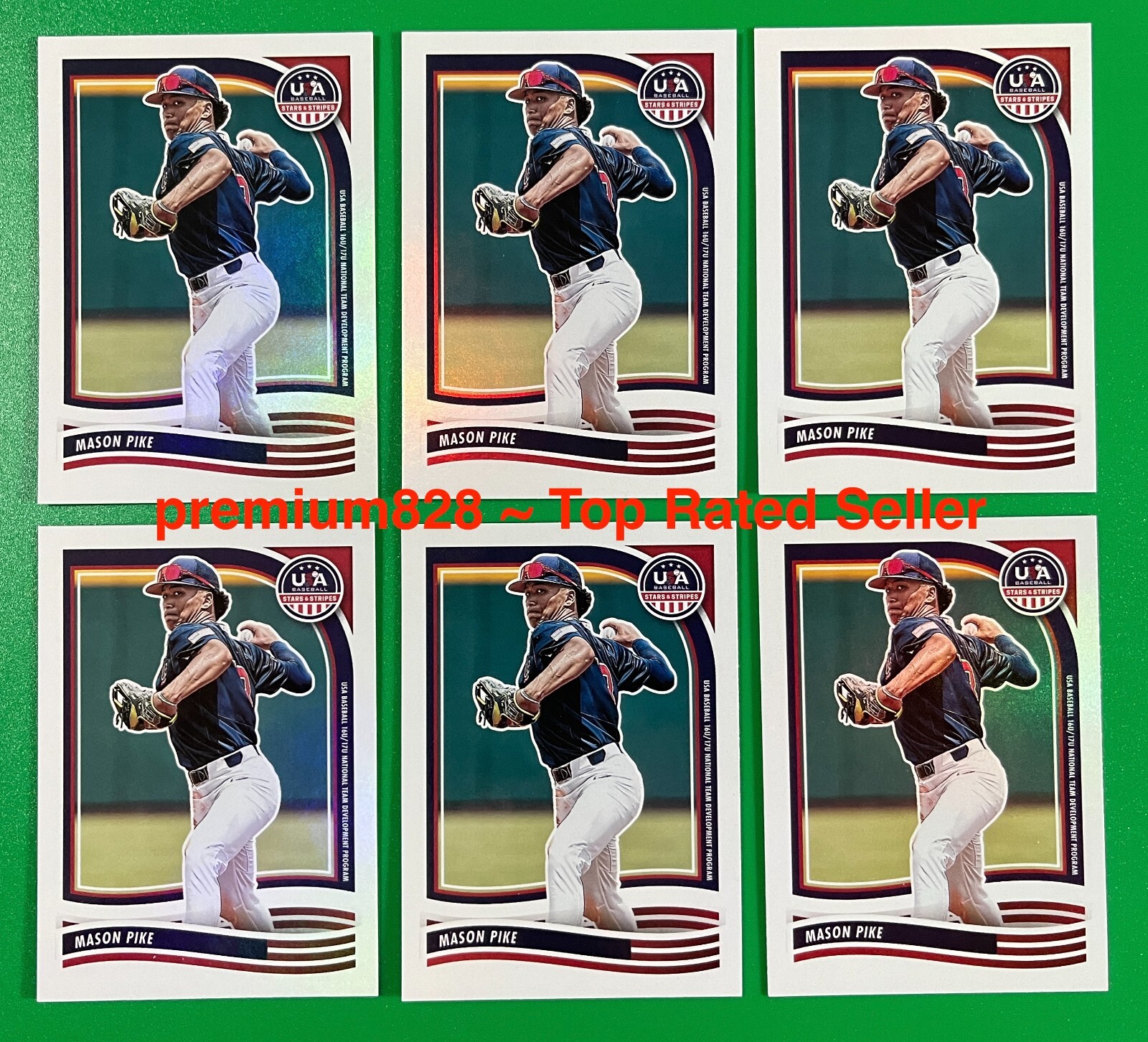 (x6) 2024 Panini USA Stars & Stripes MASON PIKE Team USA #111 Lot ~QTY ...