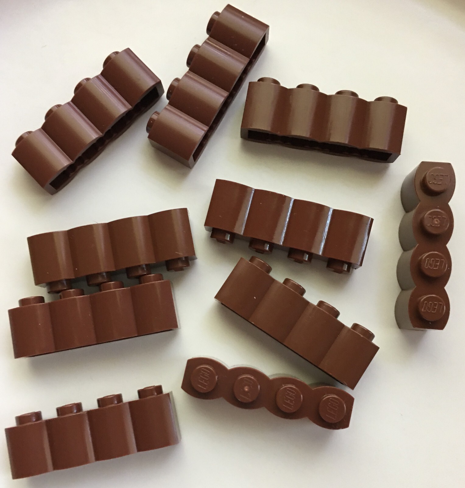 LEGO Log Brick 1 x 4 - PN 30137 - Reddish Brown - 10 Pcs - New | eBay