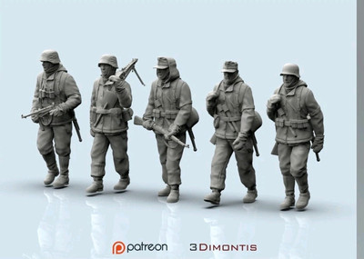 Ww2 German Winter Full Set Soldiers 1/16th Resin Printed | eBay UK