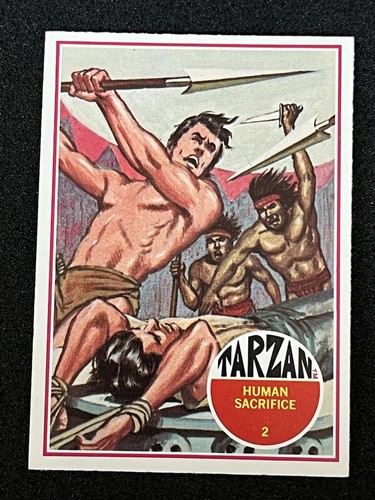 1966 BANNER “TARZAN” PRISTINE TRADING CARD #2 HUMAN SACRIFICE | eBay