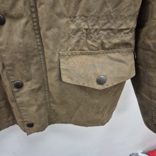 Barbour Sapper Wax Waterproof Brown Biker Quilt Country Hooded Jacket Coat Small | eBay