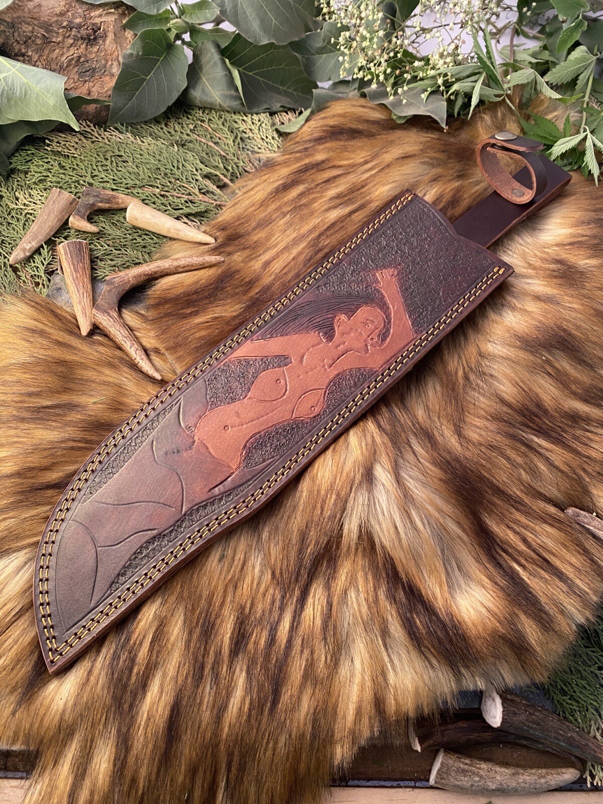 CUSTOM HANDMADE D2 TOOL STEEL HUNTING GERMAN DAGGER KNIFE W/SHEATH ...