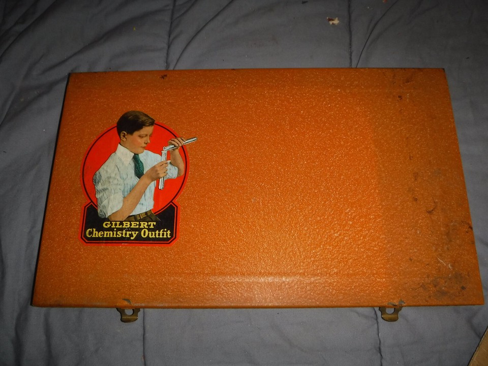 1930's A.C. Gilbert Chemistry #8 Set in an orange metal box | eBay