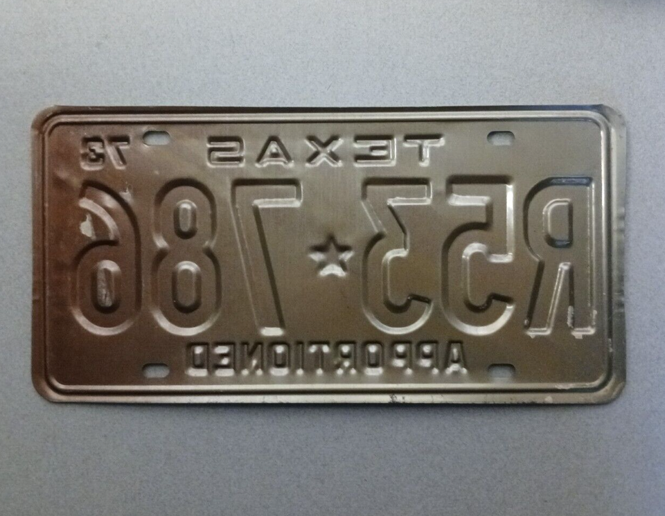 🐾1973 TEXAS "APPORTIONED" LICENSE PLATE (R53-786) | eBay