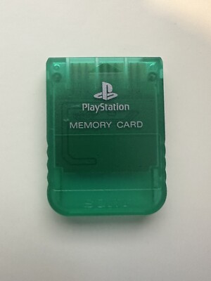 Official Sony PlayStation 1 PS1 Authentic Memory Card OEM PSOne Teal ...
