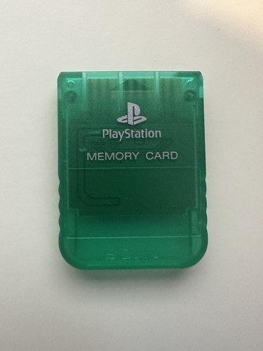 Official Sony PlayStation 1 PS1 Authentic Memory Card OEM PSOne Teal ...