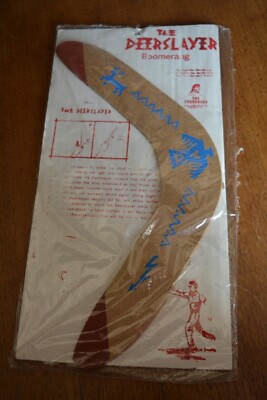 VTG THE DEERSLAYER Boomerang NEW Handcrafted by Cherokee Indians Qualla ...