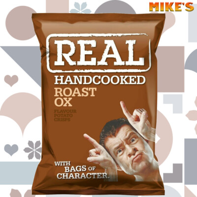 REAL HANDCOOKED CRISPS ROAST OX 24 X 35g FULL SEALED BOX TRACKED ...