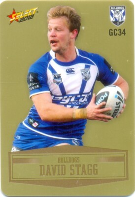 2012 Select NRL Champions Peel & Reveal GC34 David Stagg - Bulldogs ...