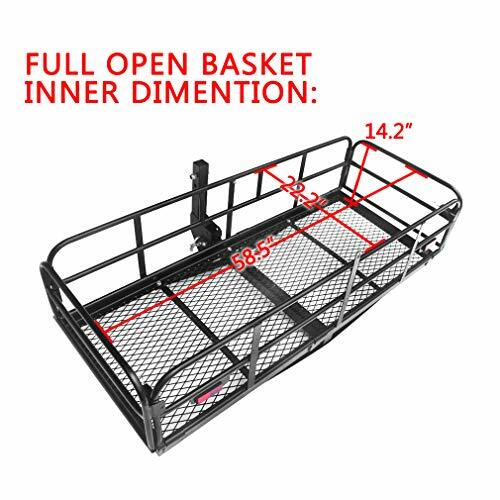 OKLEAD 400 Lbs Heavy Duty Hitch Mount Cargo Carrier 60" x 24" x 14.4 ...