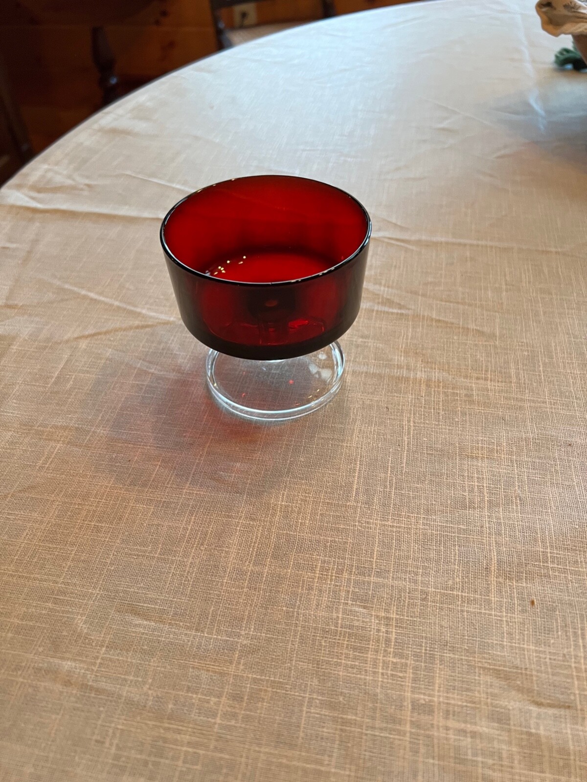 Vintage Ruby-Red Sherbert: France marking bottom of stem (Set of 10 ...