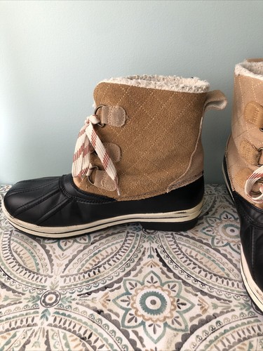 Target Duck Boots Tan Black Men's Size 10, RN# 17730 Lace Up Winter ...