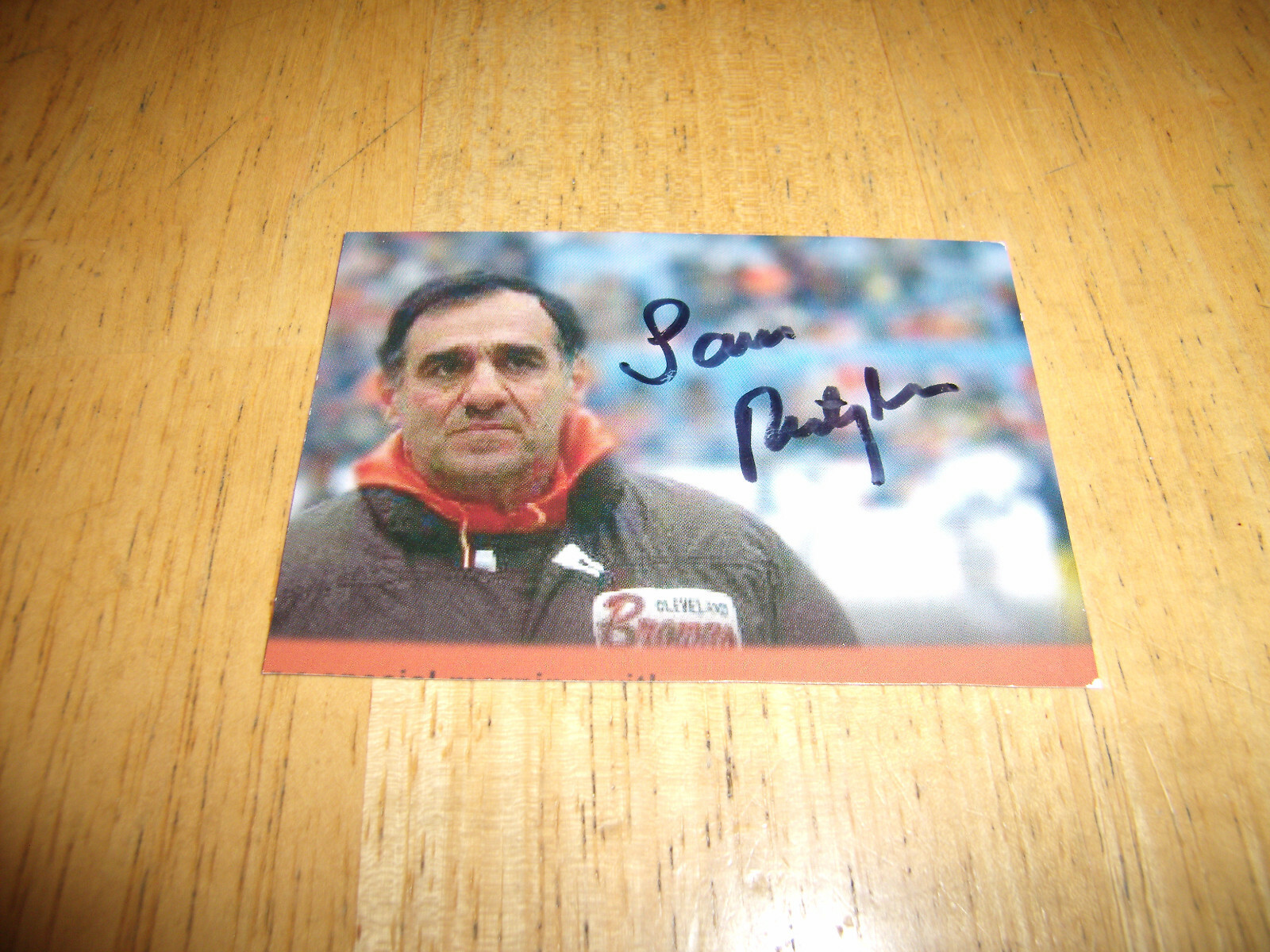 SAM RUTIGLIANO AUTOGRAPH CLEVELAND BROWNS COACH 1978-1984 "KARDIAC KIDS ...