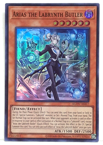 Yugioh Asian-English Arias The Labrynth Butler AGOV-AE017 Super Rare | eBay