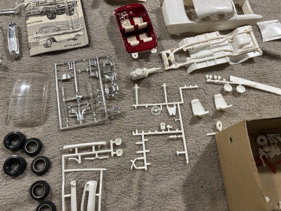 Vintage AMT 1957 Chevy 2Dr Hardtop 3 in 1 Kit T-757-200 Box Trophy ...