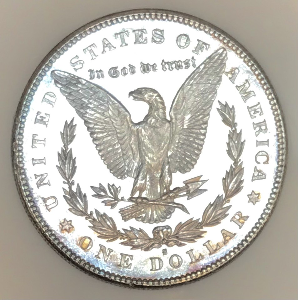 1878 S MORGAN DOLLAR! GEM BU+++! PROOF LIKE! TONED RIMS! SUPERSTAR ...