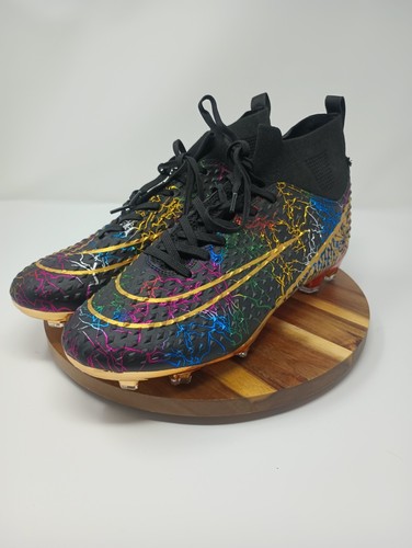 DHOVOR BLACK GOLD BOTTOM MENS SOCCER CLEATS FOOTBALL SHOE DE FUTBOL ...