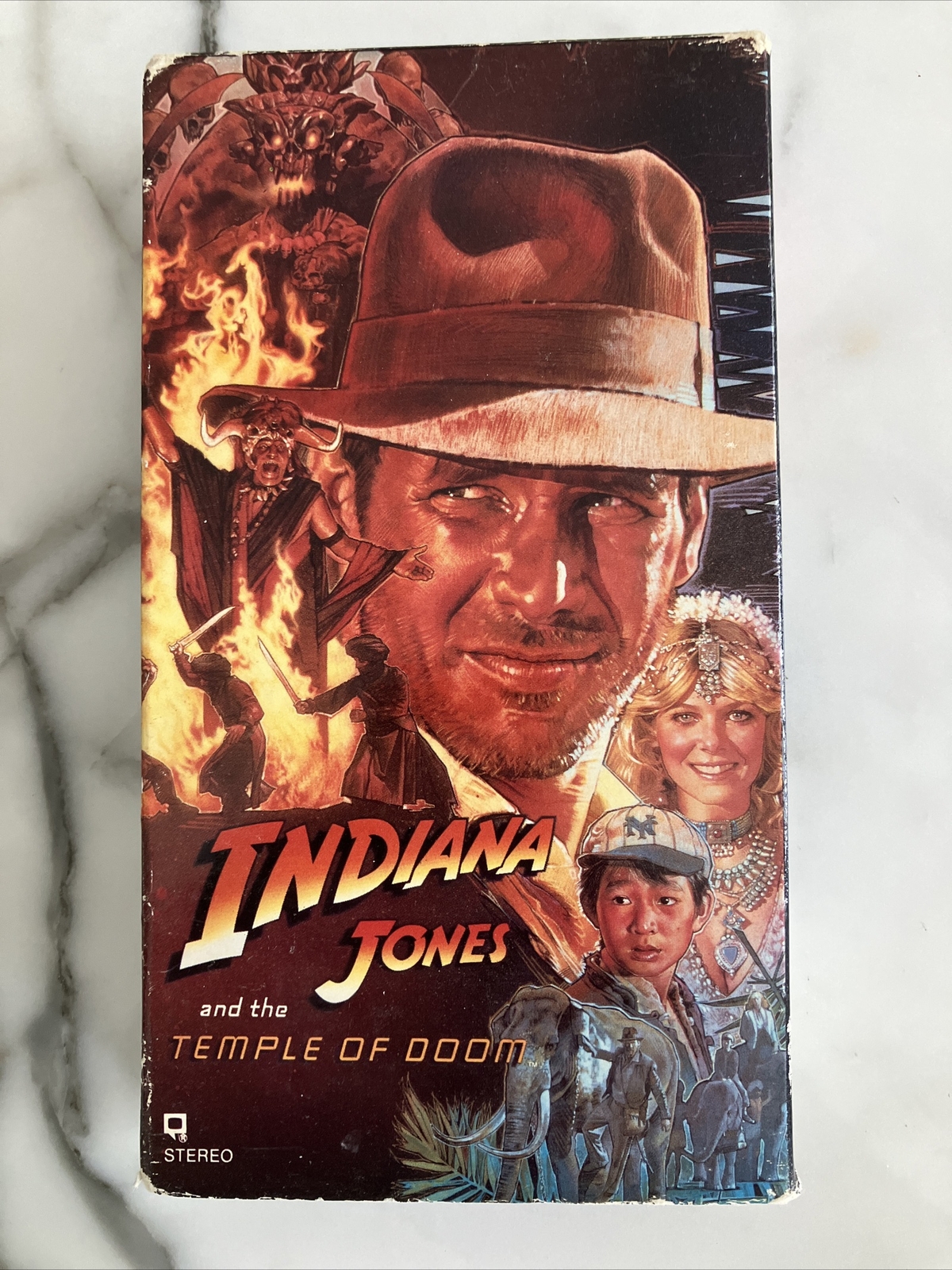 “INDIANA JONES and the TEMPLE OF DOOM” - 1986 VHS Black Cover Harrison ...