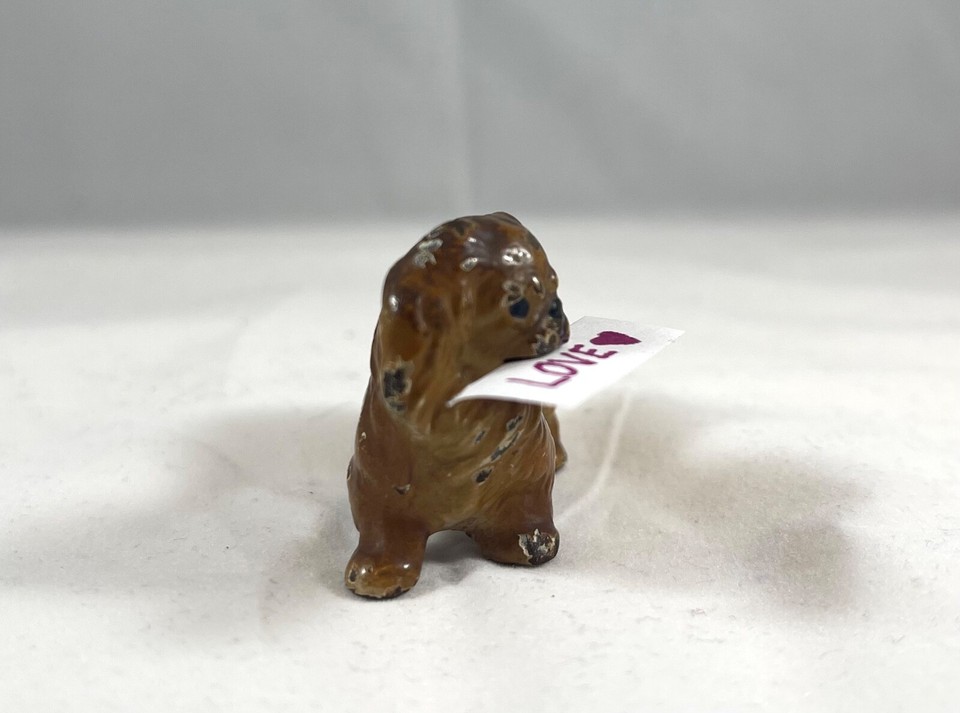 Rare Antique Hubley Pekingese Cast Iron Dog Card Holder Paperweight ...