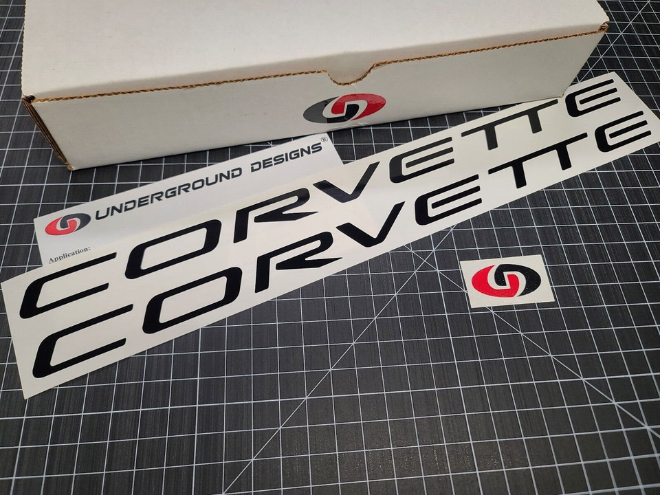 CORVETTE Decal Letter Inlays For C5 Fuel Rail Engine Covers Fits 1997 ...