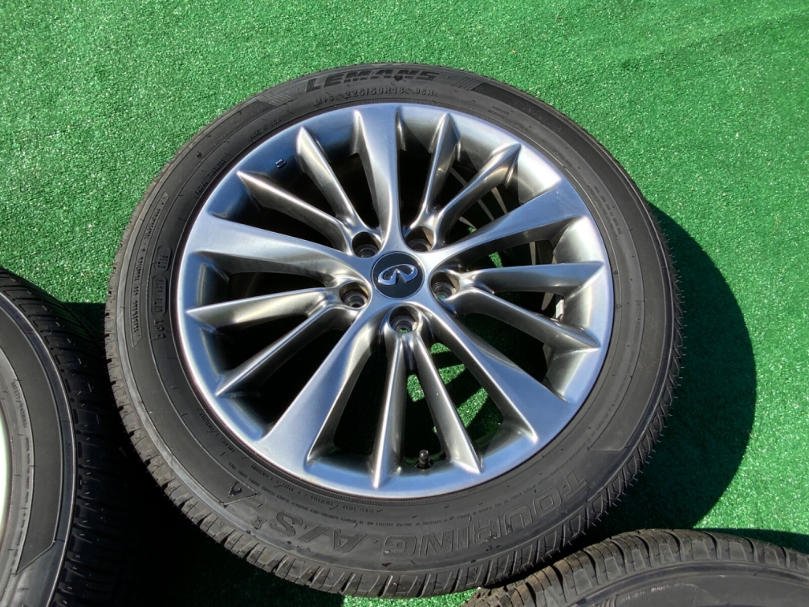 18-20 INFINITI Q50 LUXE WHEEL RIM W/ TIRE 18 INCH 18x7.5 6HH4 4 PCS OEM ...