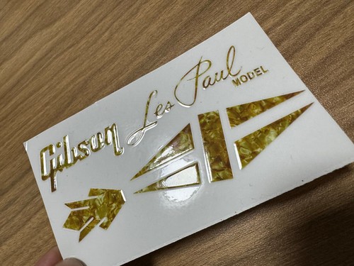 1Pcs Gibson Guitar Les Paul Model Neck Head Headstock UV RAISED Decals ...