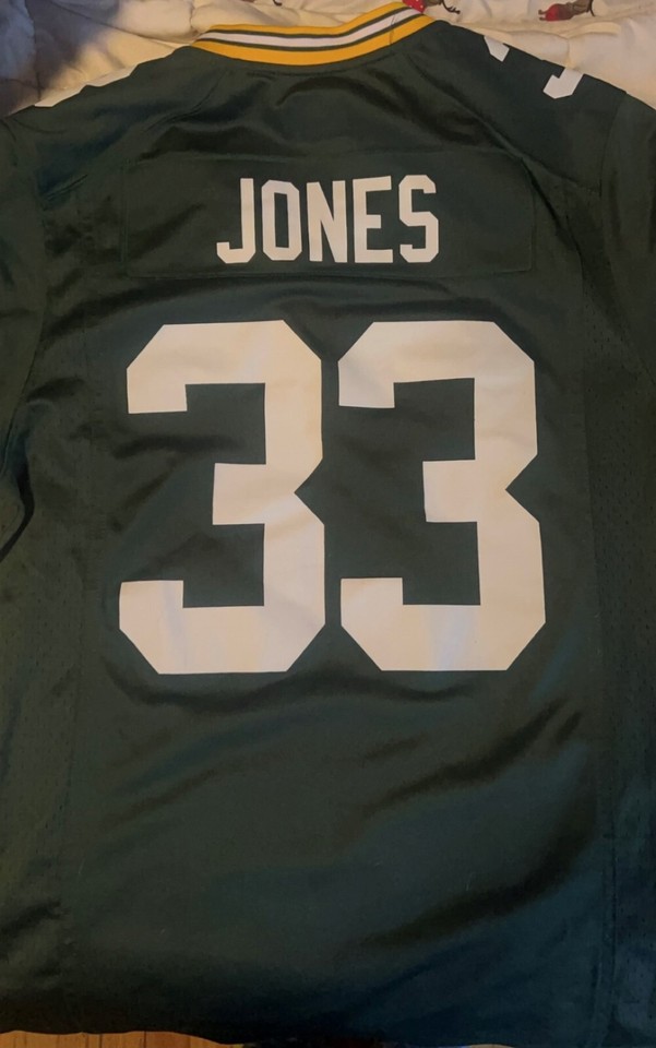 Green Bay Packers Aaron Jones #33 Nike Men's Green NFL Vapor Limited ...
