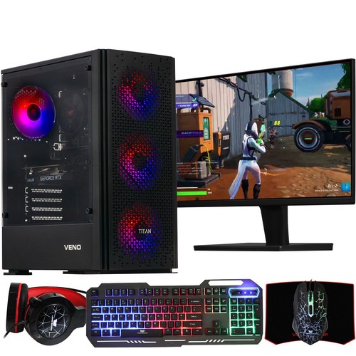 Fast Gaming PC Computer Bundle Intel Quad Core i5 16GB SSD+HDD Win 10 ...