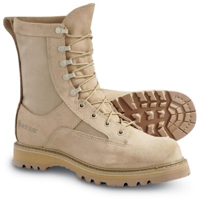 US ARMY Bates Combat Boots Temperate Weather Desert Tan 13W Men's "NEW ...
