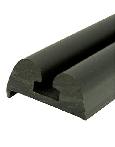 Boat Rubbing Strake D / B Fender 39mm Base PVC / Rubber Black 15 Metre ...