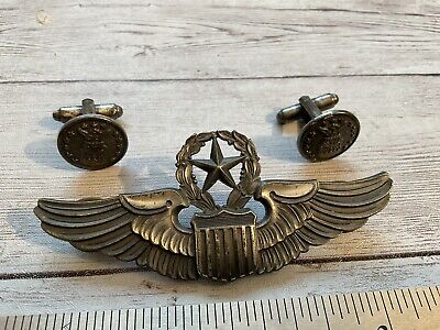 ORIGINAL VINTAGE USAF COMMAND PILOT WINGS PLUS CUFF LINKS | eBay