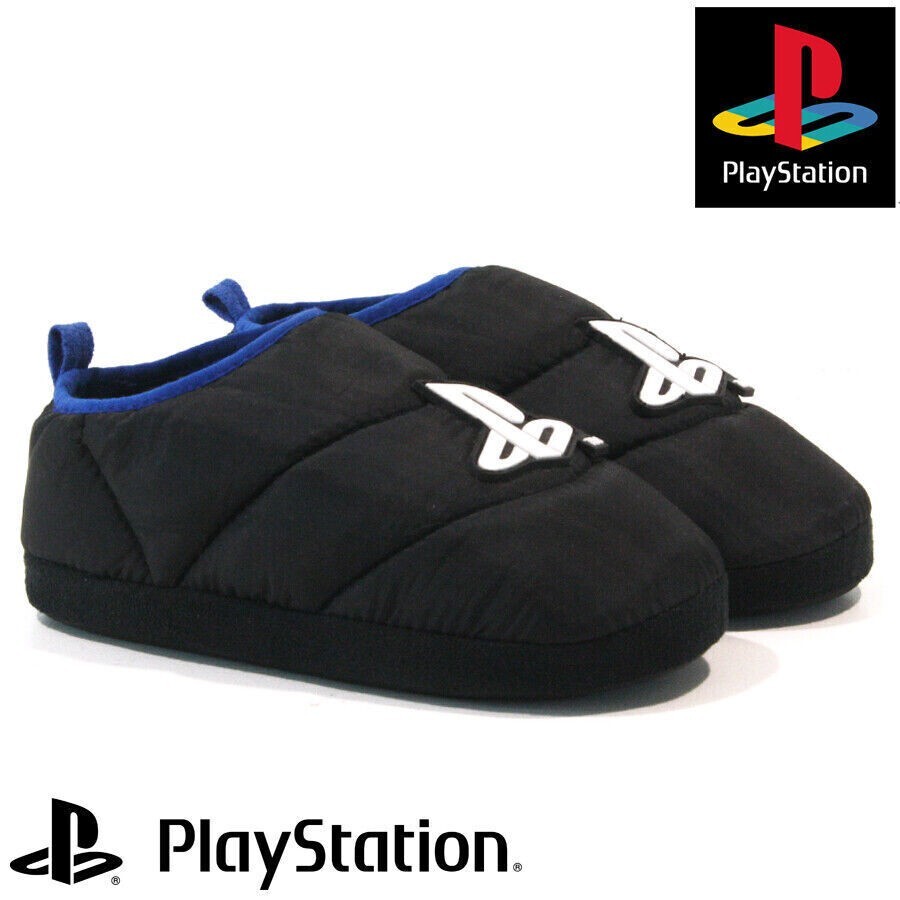New Boys Playstation Slippers Gaming Warm Cosy Fleece Mules Indoor ...