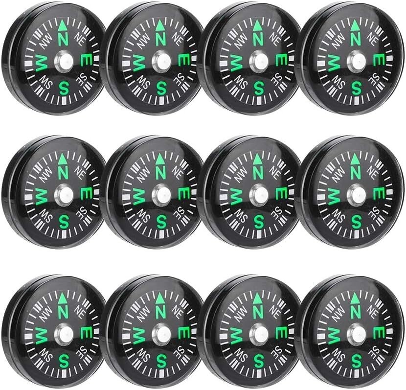 Durable Liquid-Filled 20mm Mini Compasses - 50-Pack for Outdoor ...