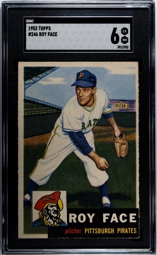 1953 Topps HI #246 Elroy Roy Face ROOKIE Card RC SGC 6 EX/NRMT ...