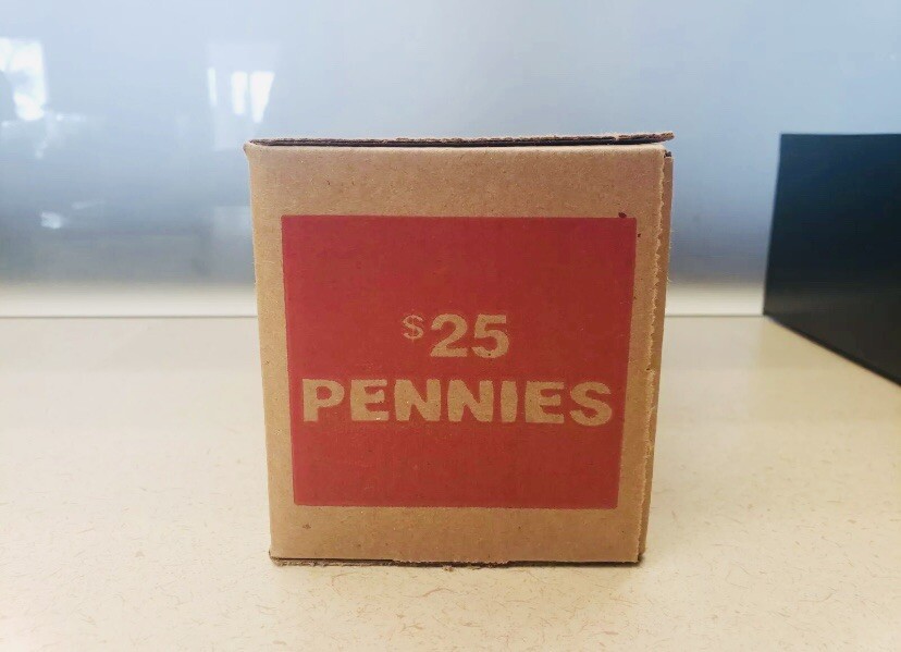 Box Of Pennies *US MINT BANK SEALED* 50 Unopened Rolls Unsearched $25 ...