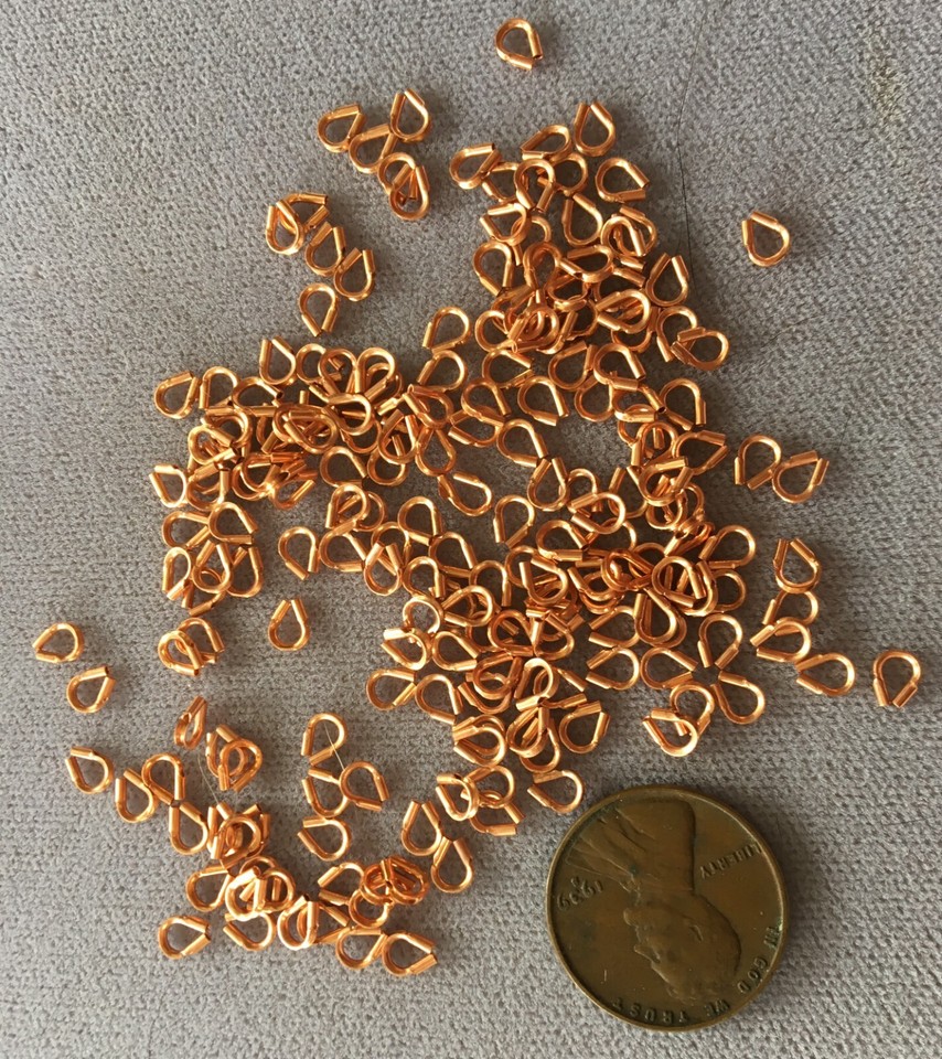 150 Copper WIRE PROTECTORS, Loops to Protect Beading Wire | eBay