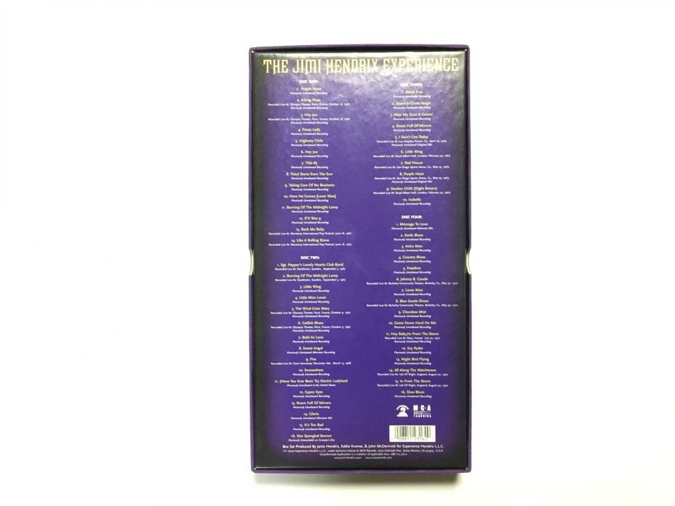THE JIMI HENDRIX EXPERIENCE 4CD BOX SET | eBay