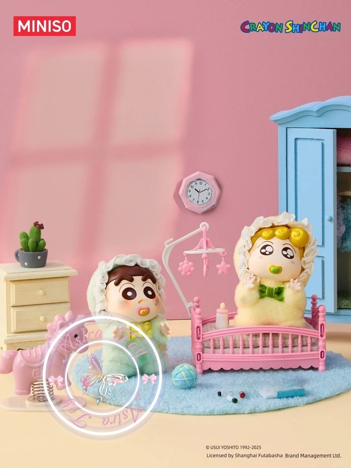 MINISO Crayon Shin-chan BABY Blind Box Figures plush Keychain ...