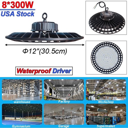 8 Pack Round UFO Led Lights 300W Industrial Commercial Warehouse ...